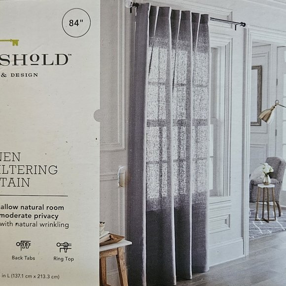 Threshold | Accents | Threshold Linenfiltering Curtain New Size 54x84 ...